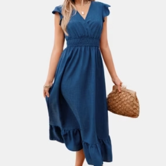 Cupshe | Dresses | New Cupshe Deep Blue Midi Dress Size Xl | Poshmark